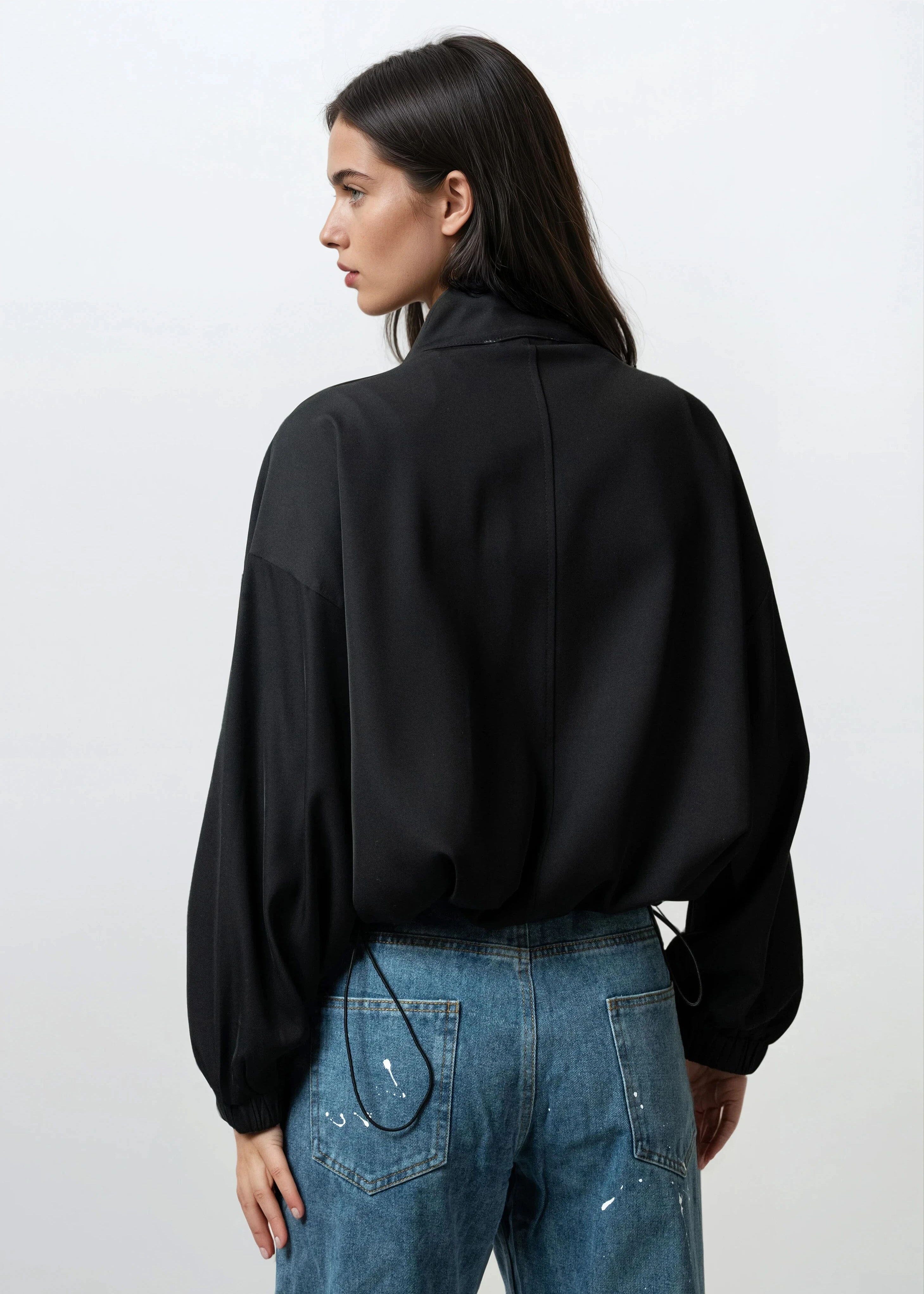 Lightweight Zip Drawstring Jacket - Kate Hewko