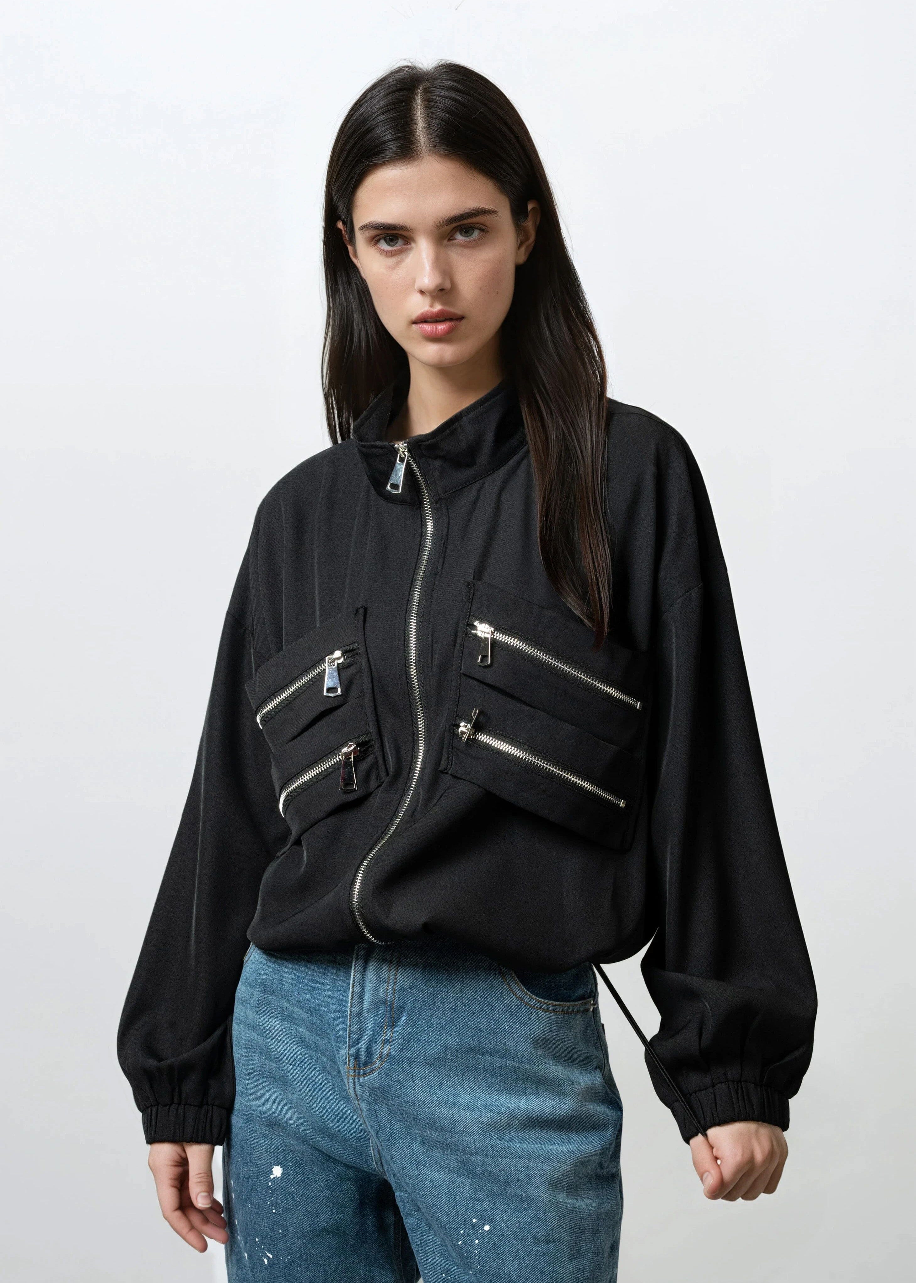 Lightweight Zip Drawstring Jacket - Kate Hewko