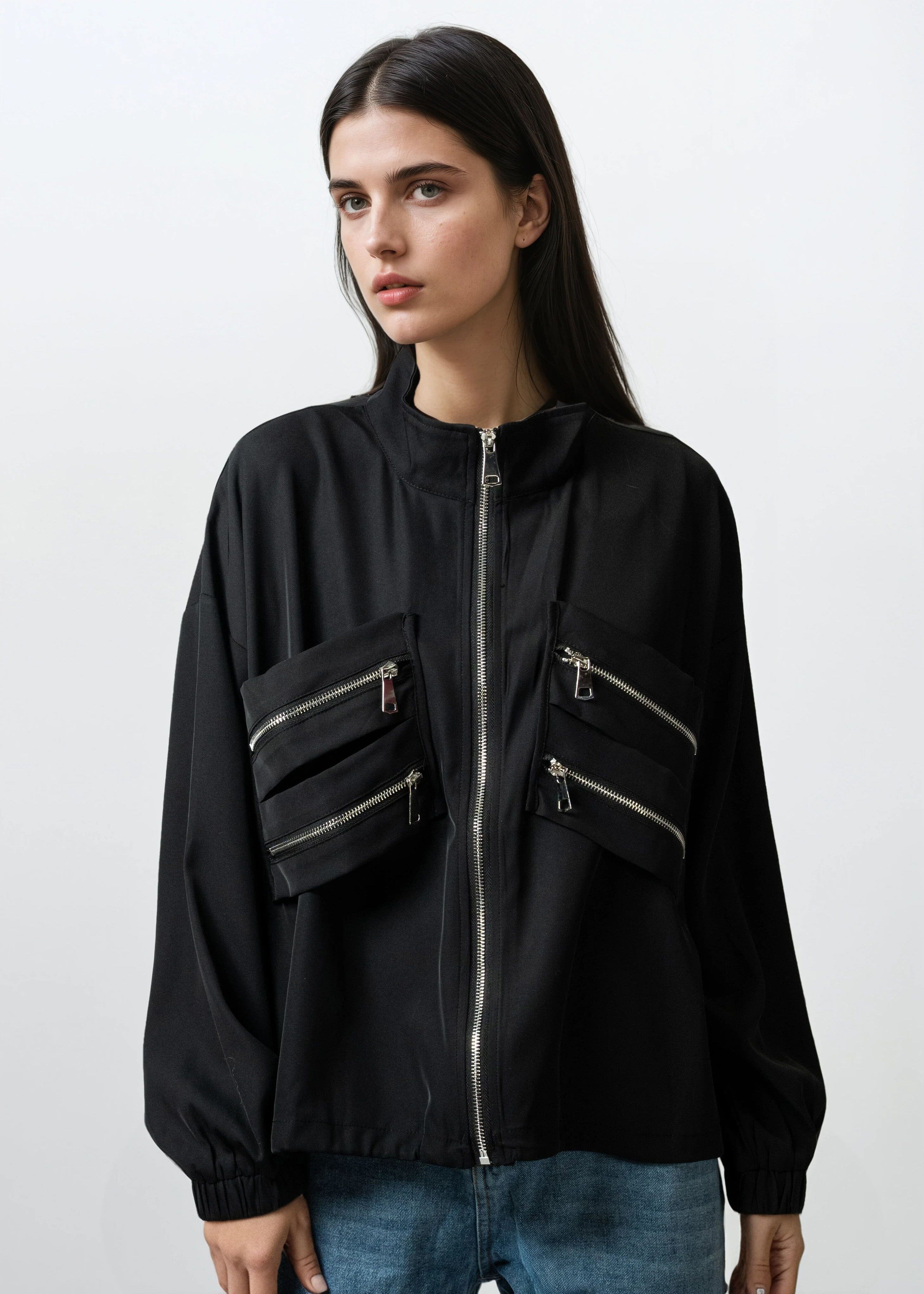 Lightweight Zip Drawstring Jacket - Kate Hewko