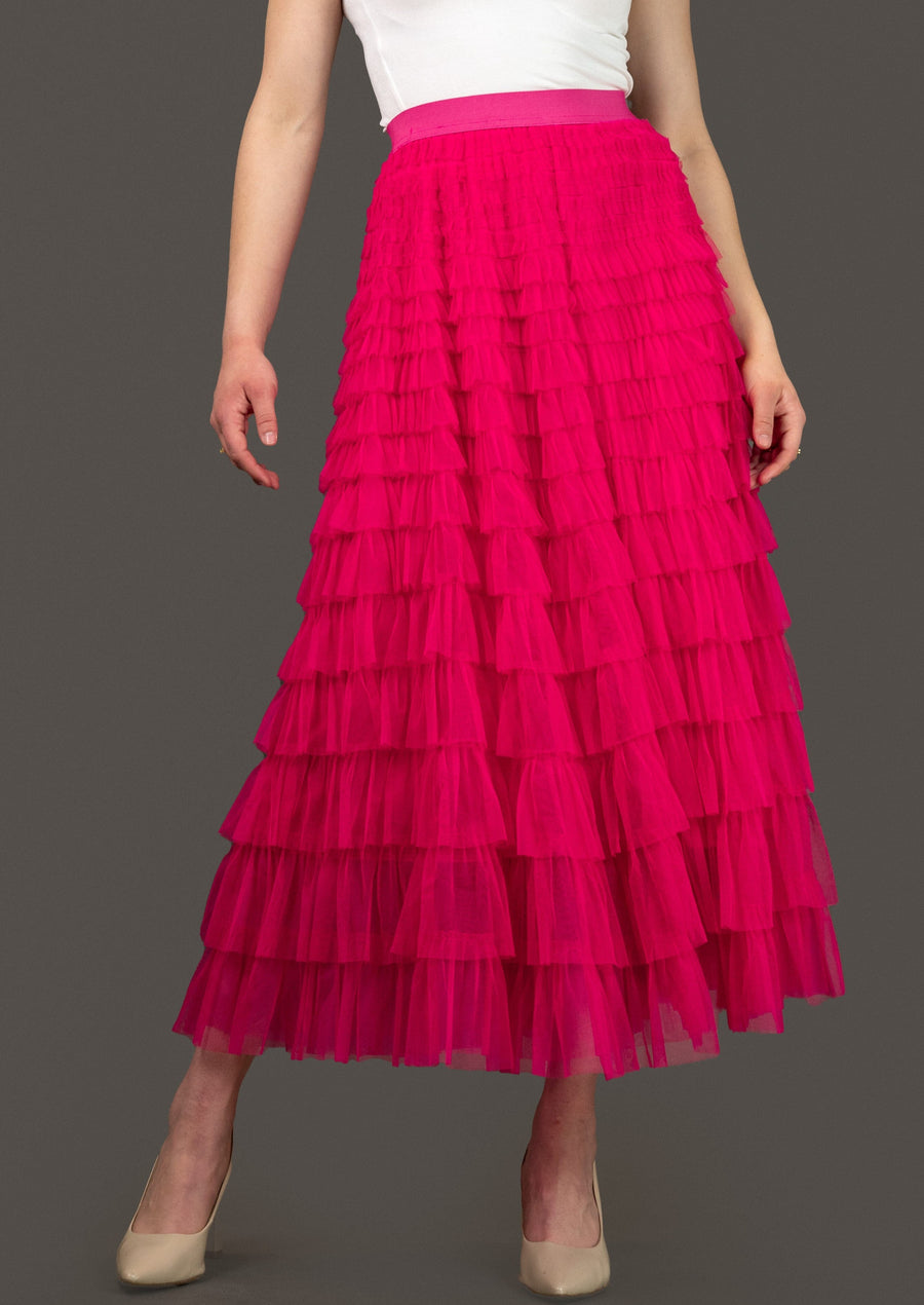 Tiered Ruffle Tulle Skirt - Kate Hewko