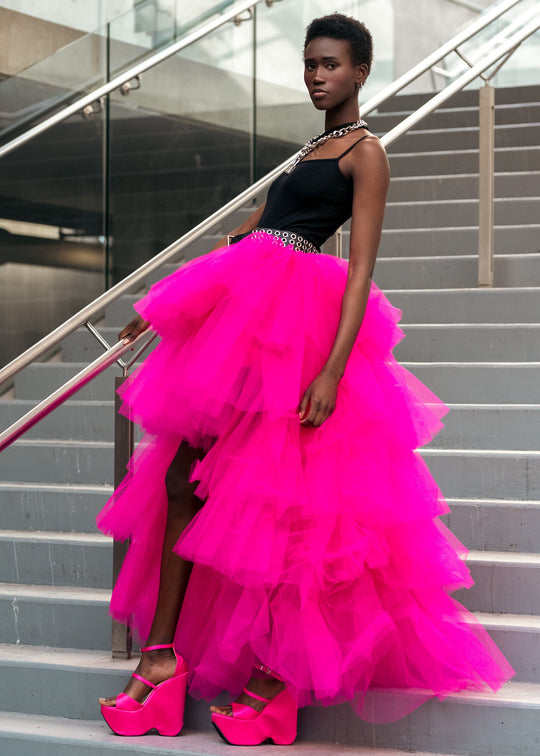 High Low Tiered Tulle Skirt - Kate Hewko