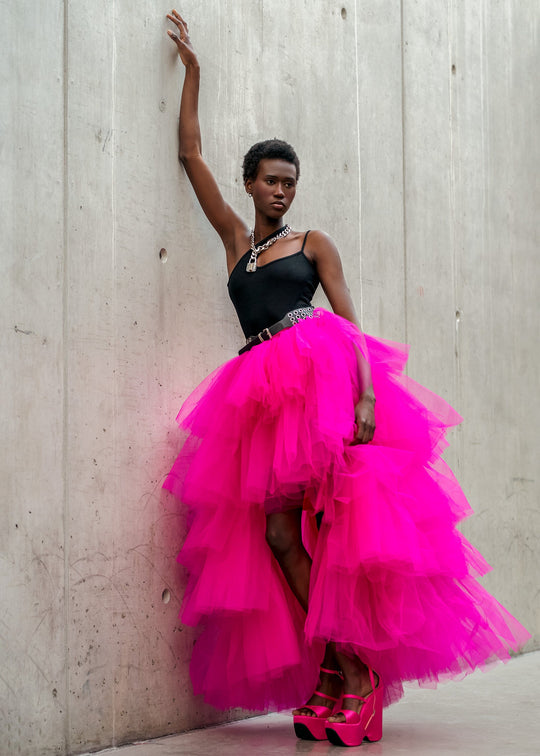 High Low Tiered Tulle Skirt - Kate Hewko