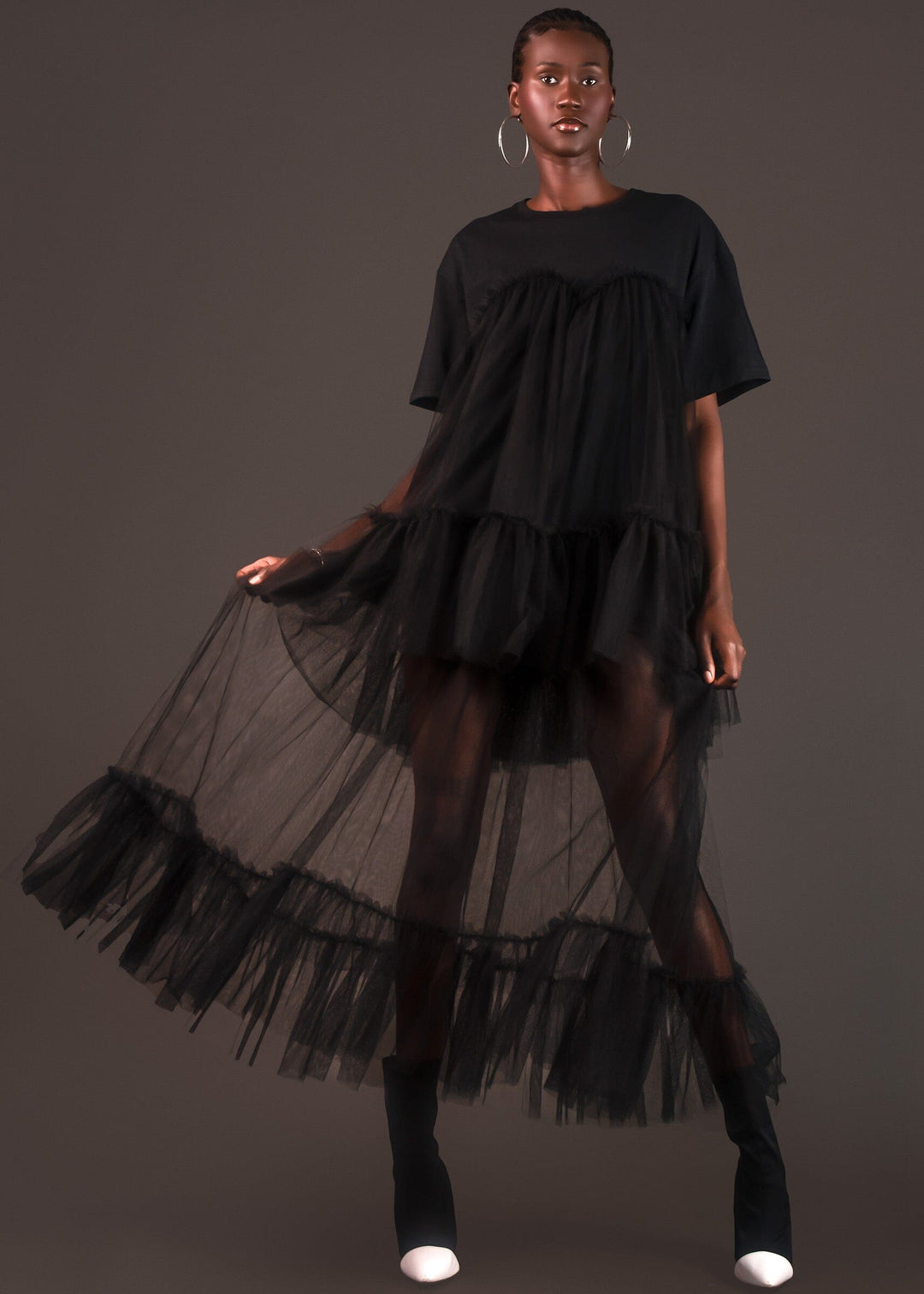 Long Layered Tulle Tee Dress - Kate Hewko